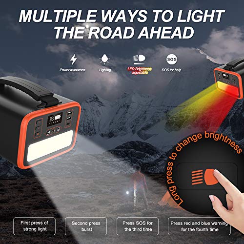 (US Shipping) NECESPOW Portable Power Station,322Wh/100800mAh Lifepo4 Battery Backup Supply Solar Generator,320W(Peak 600W) Pure Sine Wave, PD60W Output for Camping CPAP Outdoor RV Emergency