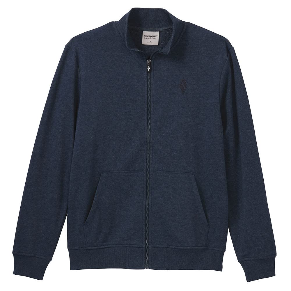 Skechers Men's Hoodless Hoodie, Navy, XX-Large