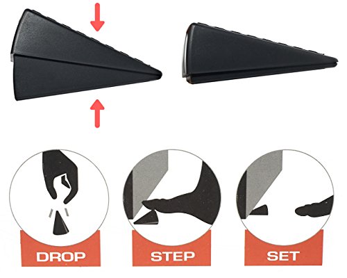 Heavy Duty Adjustable Spring Loaded Residential Door Wedge- This Self-Adjusting Doorstop Will Prop Open Virtually Any Door in Your Home | Fits Door Gaps ½-3" | Made in The USA | Veteran Manufacturer