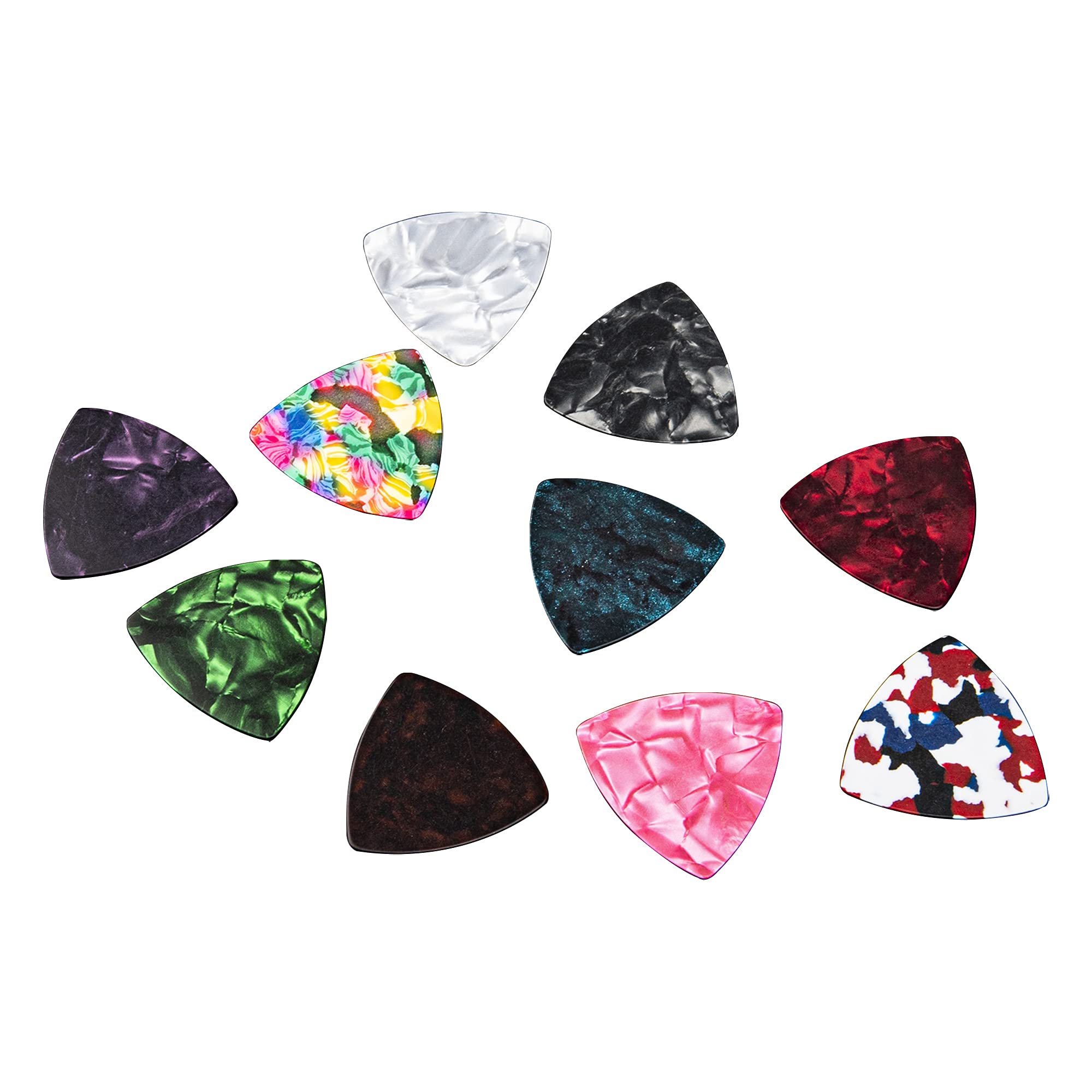 100PCS Yootones Guitar Picks Variety 0.46mm Thin Light Soft Gauge Colorful Compatible with Electric, Acoustic, or Bass Guitar(Mixed Colorful)