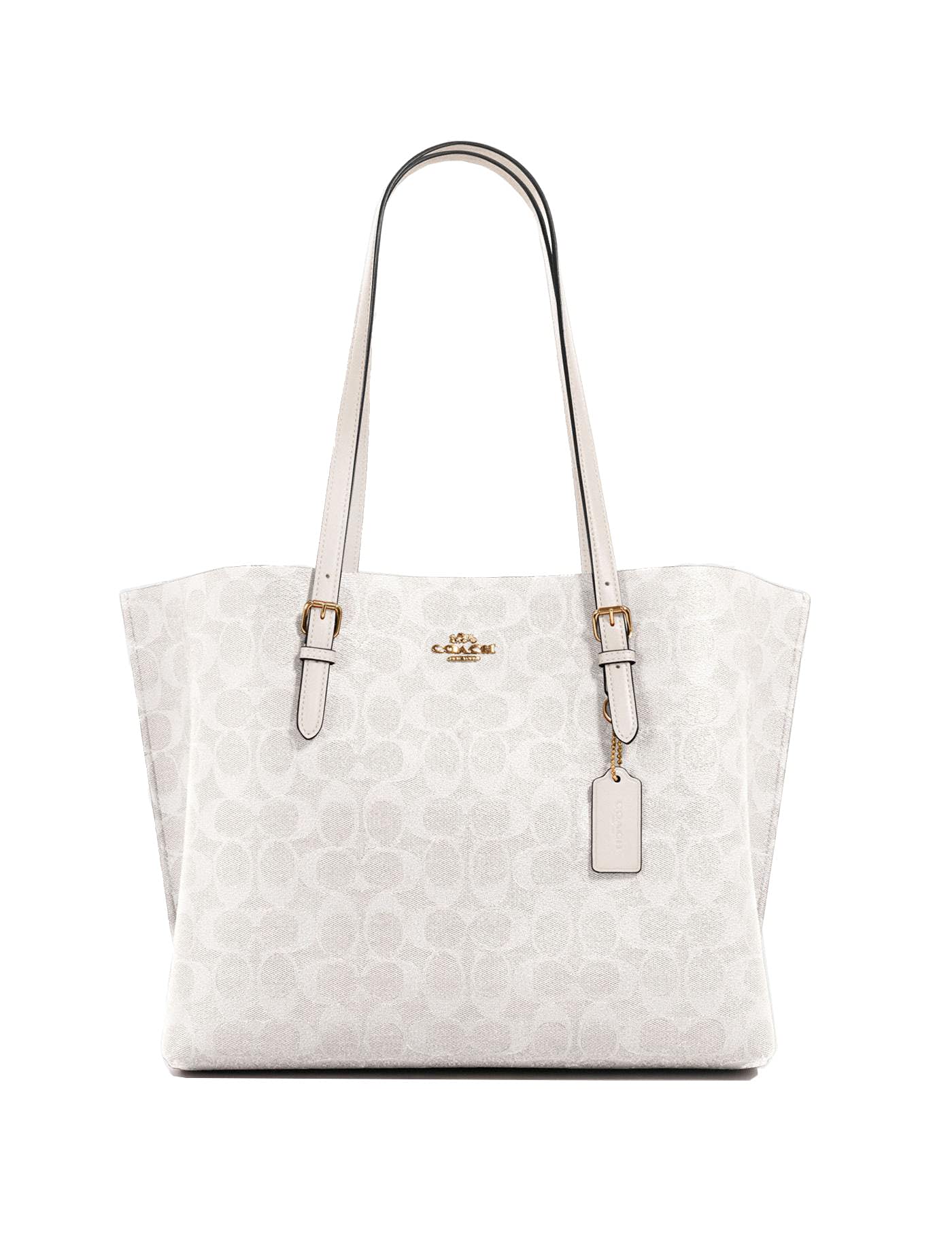 Coach Women's Mollie Tote in Signature Canvas (Chalk - Glacierwhite)