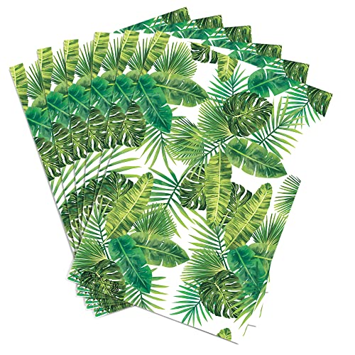 CENTRAL 23 Tropical Wrapping Paper - Palm Leaves and Monstera - 6 Sheets of Green Gift Wrapping Paper for Women - Eco Friendly - Summer - Comes with Fun Stickers