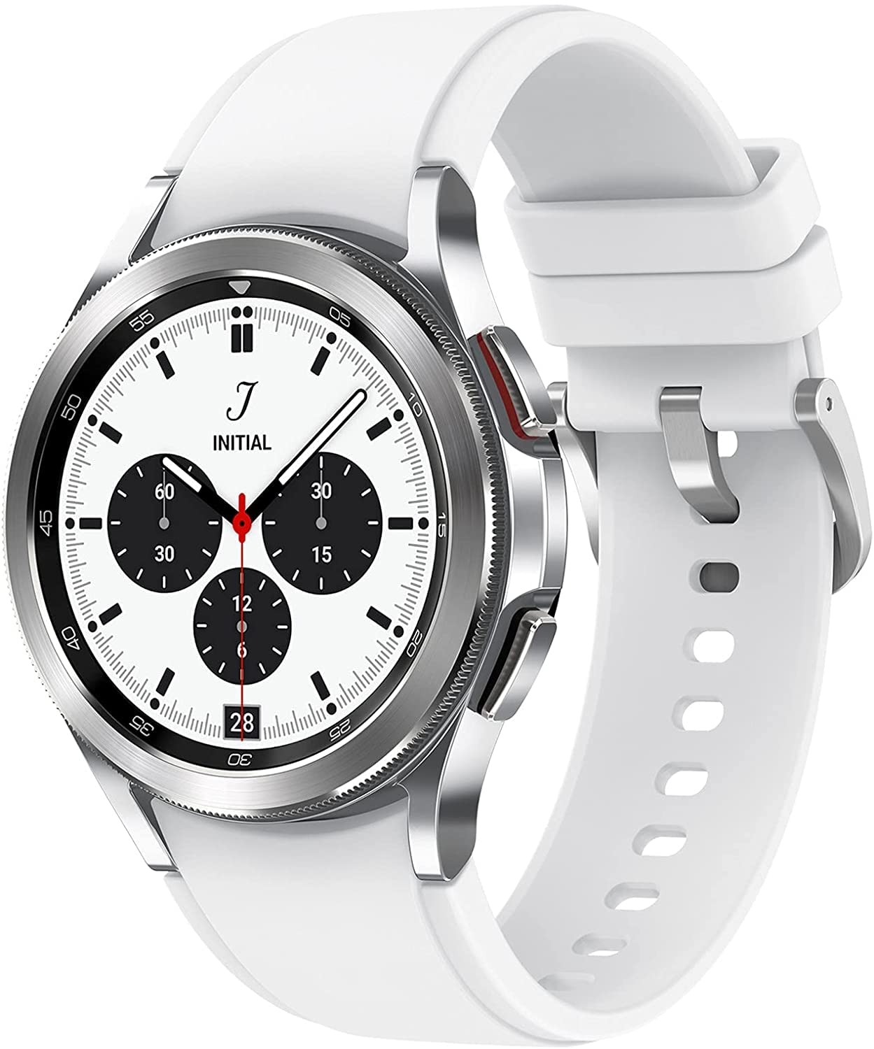SAMSUNG Galaxy Watch 4 Classic 42mm Smartwatch with ECG Monitor Tracker for Health, Fitness, Running, Sleep Cycles, GPS Fall Detection, Bluetooth, US Version, Silver
