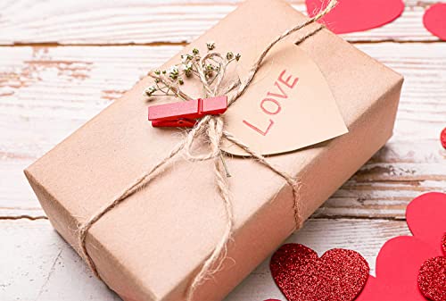 10 Pack Brown Gift Boxes, 9.45x6.5x4 Inches Kraft Paper Boxes with Lids for Valentine's, Birthday party, Wedding, Cupcake Boxes, Easy Assemble Bridesmaids Proposal Boxes, With 66ft Twine