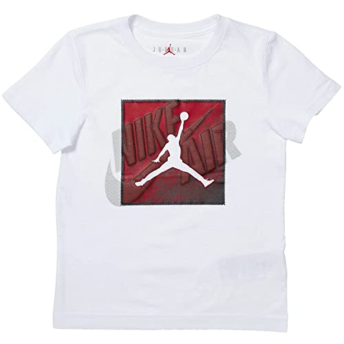 Jordan Boy's Patch Over Tee (Little Kids) White 6 (Little Kid)