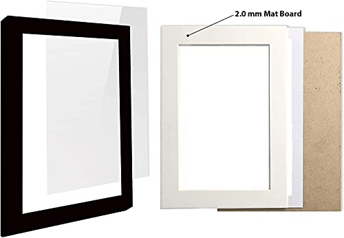 skyDrama Solid Wood 20x24 Picture Frame Black, Display 16x20 Photo without Mat or 20x24 Poster with Mat, Light Weight High Transparent Wooden 20by24 Frame for Wall - 20"x24"/Black/1Pack