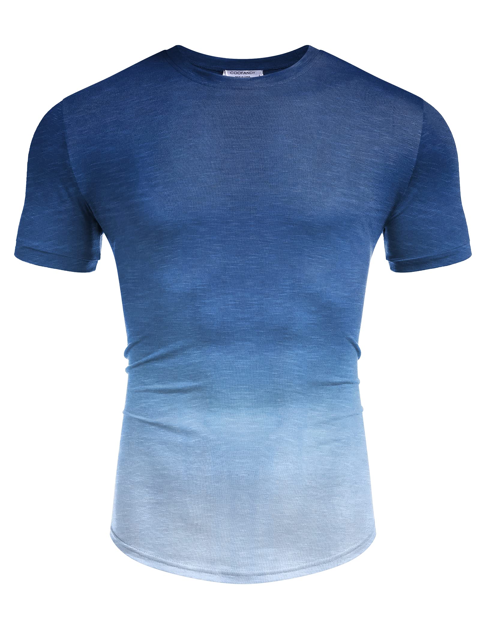COOFANDY Men's Tie Dye Print Muscle T Shirt Fashion Fitness Quick Dry Fitted Tee