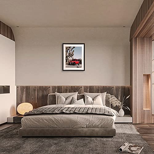 skyDrama Solid Wood 20x24 Picture Frame Black, Display 16x20 Photo without Mat or 20x24 Poster with Mat, Light Weight High Transparent Wooden 20by24 Frame for Wall - 20"x24"/Black/1Pack