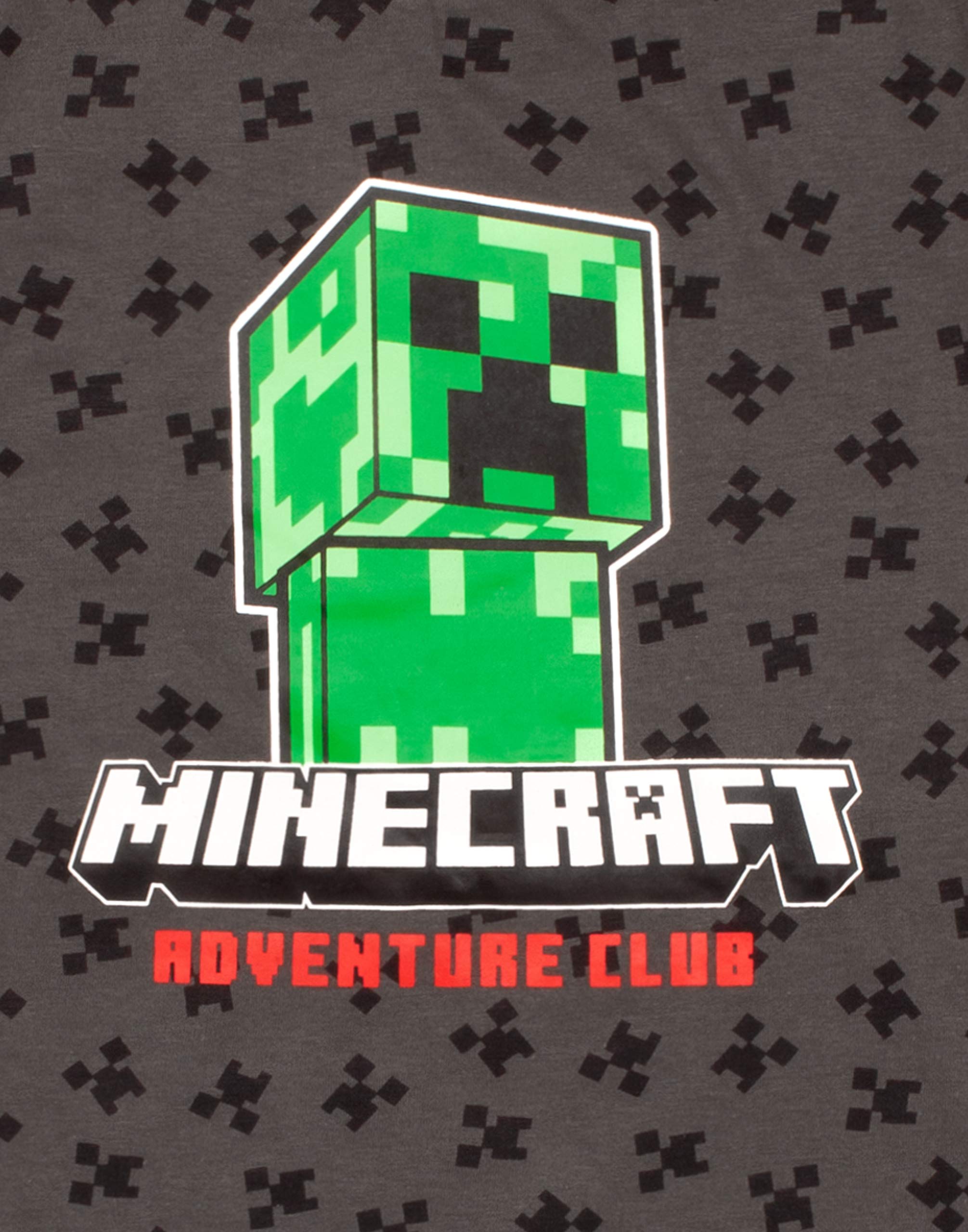 Minecraft T Shirt Boys Kids Creeper Short Sleeve Grey Top Merchandise 9-10 Years
