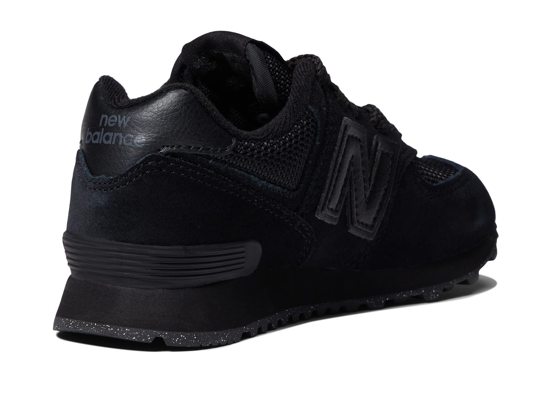New Balance Boy's 574 Core Lace-Up Sneaker, Black/Black, 4 Big Kid