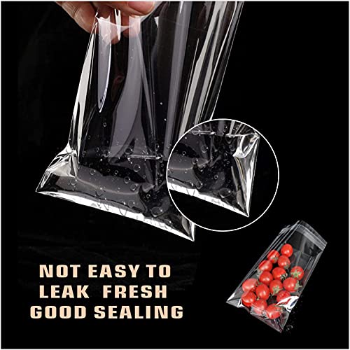 Voikinfo 100 pcs 3" x 11" Long Clear Resealable Cellophane Bags Self Sealing Treat Bags Cookie Bags with Adhesive Flap Gift Wrap Poly Bags Plastic Packaging 1.4 mil