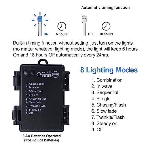 Juegoal Lighted Artificial Halloween Christmas Tree, Pre-lit 4 FT Black Tinsel Xmas Pine Trees, Light up with 70 LED Lights Battery Powered, 8 Modes & Timer for Home Office Party Decorations