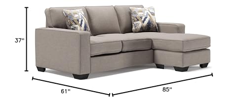 Signature Design by Ashley Greaves Modern Sectional Sofa Couch with Convertible Chaise Lounge, Beige