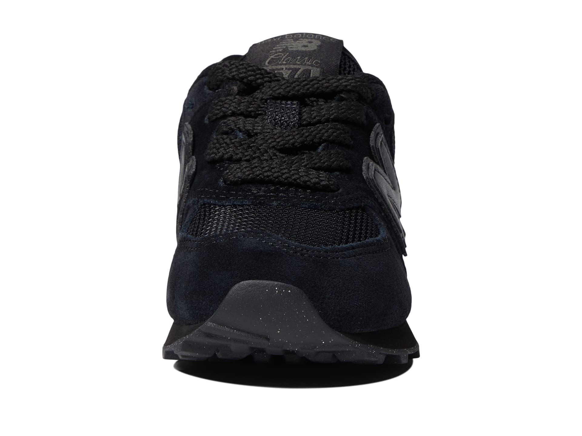 New Balance Boy's 574 Core Lace-Up Sneaker, Black/Black, 4 Big Kid
