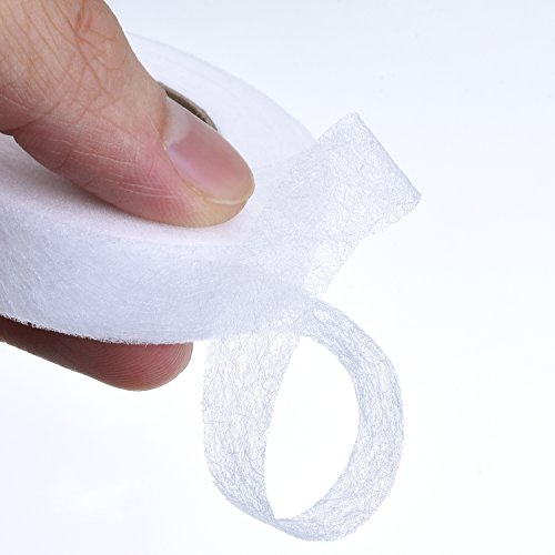 Outus 2 Rolls Fabric Fusing Tape Adhesive Hem Tape Iron on Tape Each 1/2 Inch(White, 27 Yards)