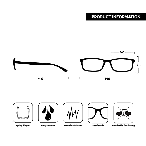 OPULIZE See Reading Glasses 3 Packs with Blue Light Blocking Narrow Frame Spring Hinges Improve Sleep Computer Gaming Transparent Blue Purple Turquoise Mens Womens BBB9-35Q +3.50