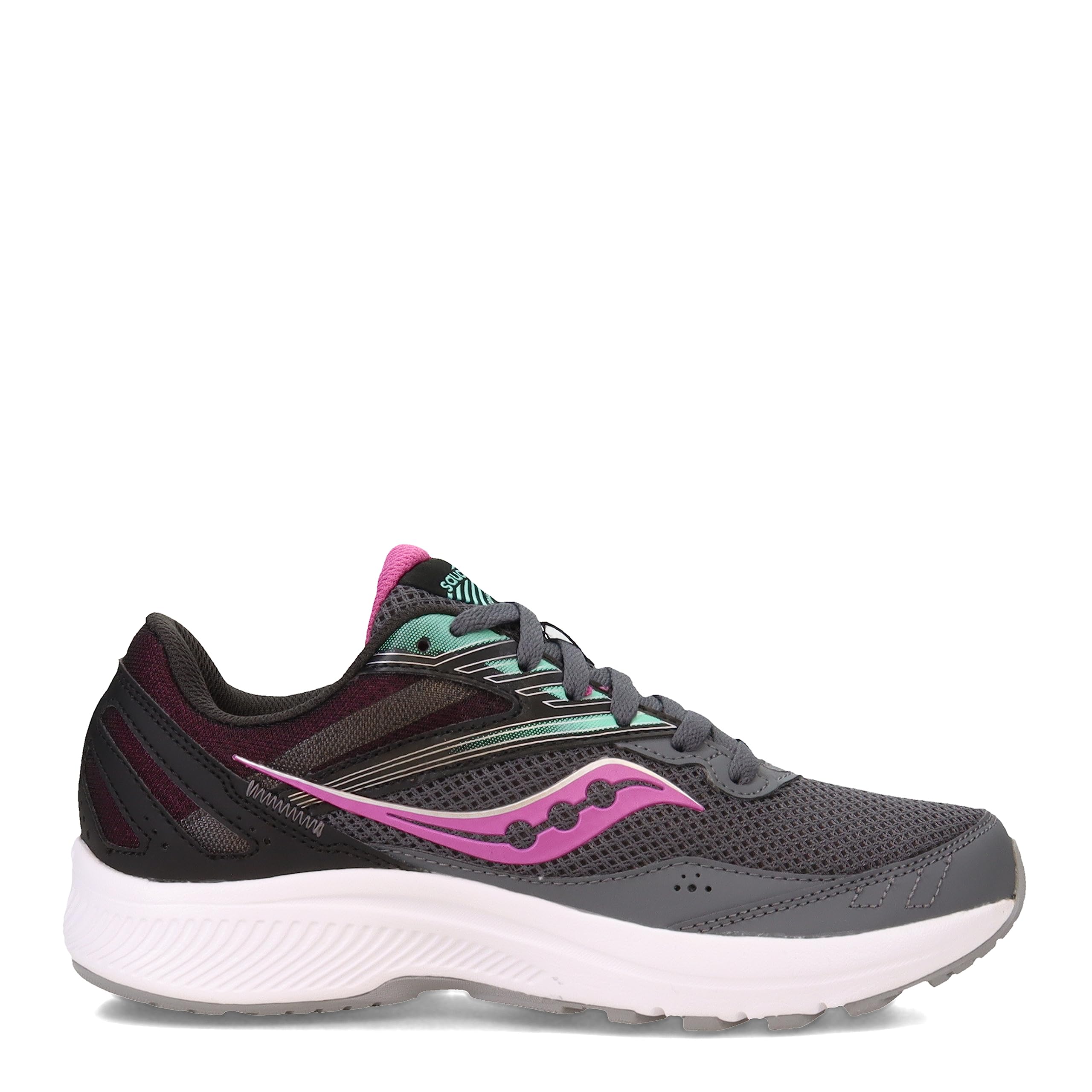 Saucony Women's Cohesion 15 Running Shoe, Shadow/Razzle, 9