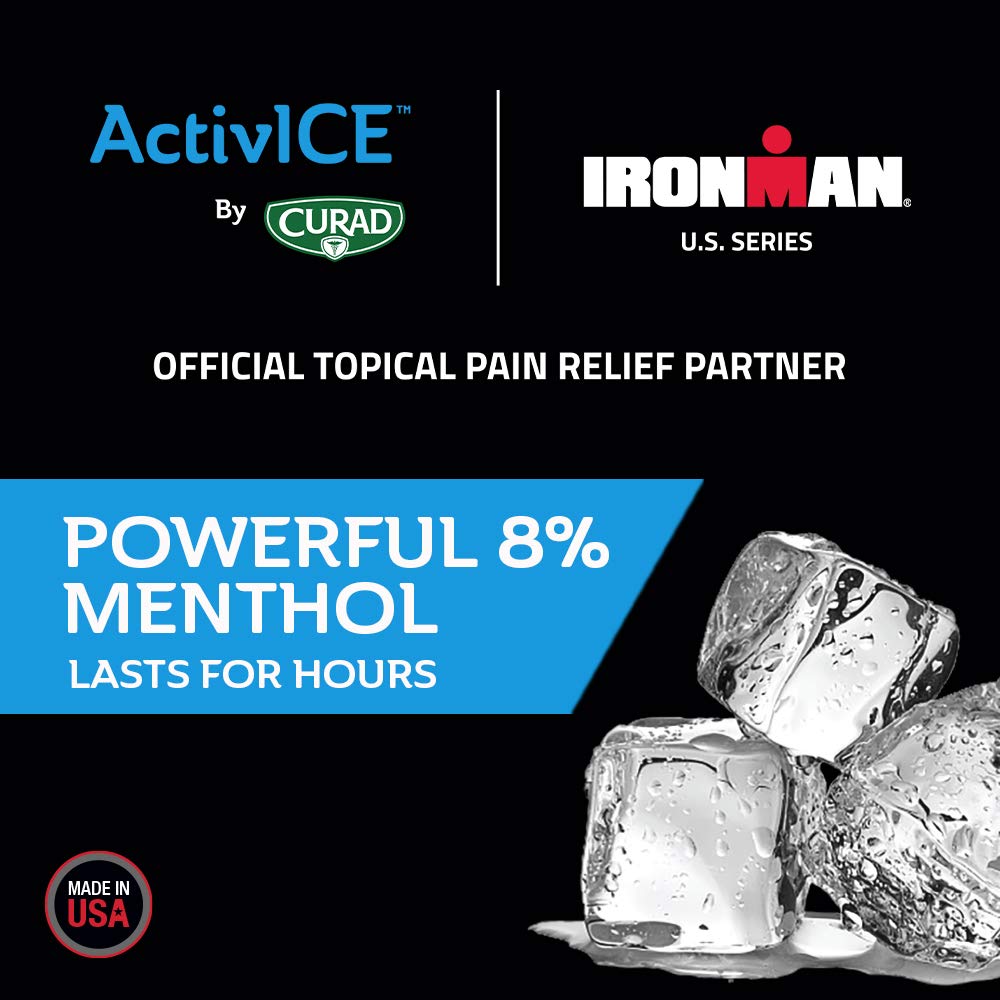 Curad IRONMAN ActivICE Cooling Spray, Topical Pain Relief for Arthritis, Joint, Muscle, Back & Body Aches & Pain, 4 oz (1 count)