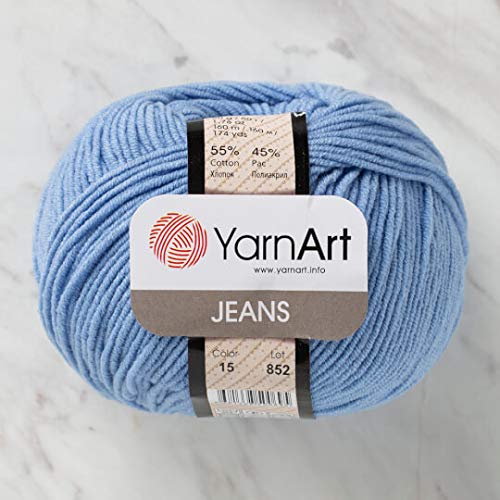 55% Cotton 45% Acrylic YarnArt Jeans Sport Yarn 1 Skein/Ball 50 gr 174 yds (15)