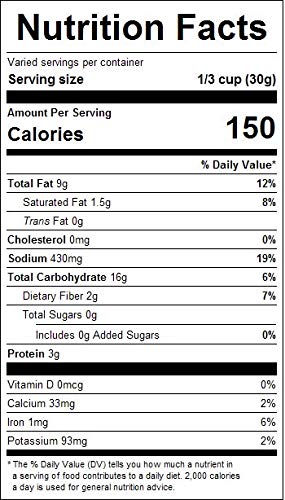 Louisiana Cajun Snack Mix, Bulk Size, (1 lb. Resealable Zip Lock Stand Up Bag)