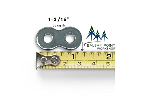 30-Pack with Screws - Heavy Duty Figure 8 Table Top Connector or Desk Top Fastener Clip - 12 Gauge Steel