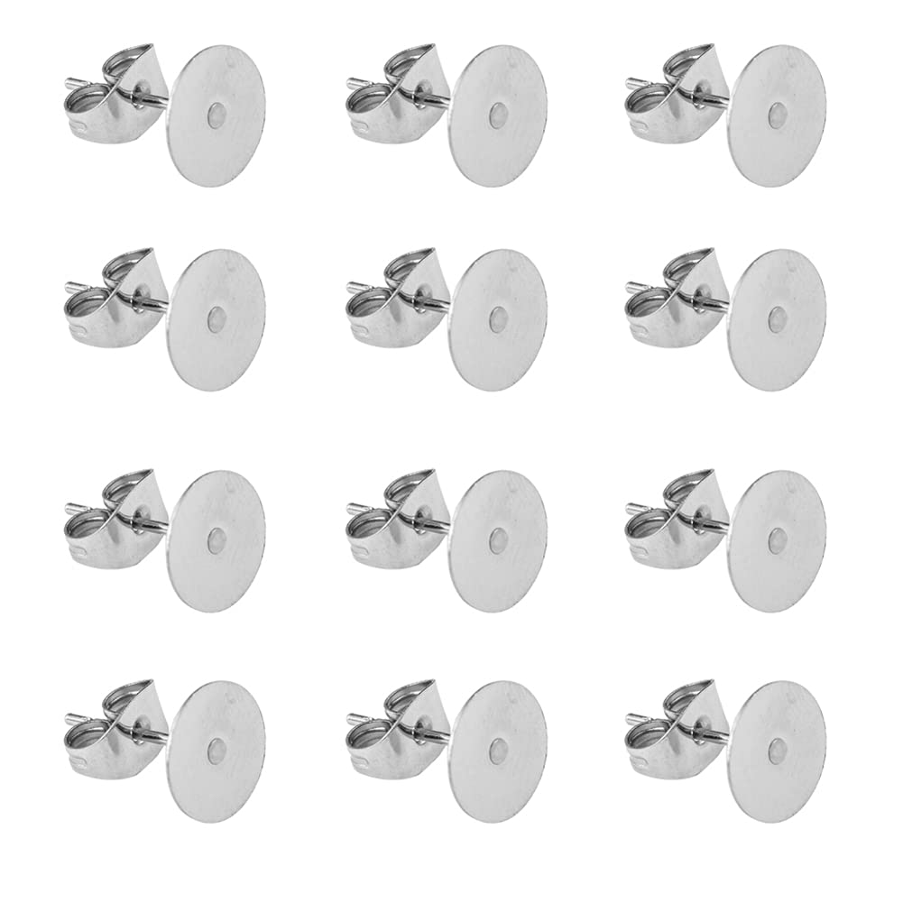 Gold Earring Posts and Backs - 400 Pcs 316L Stainless Steel Hypoallergenic Earring Studs for Jewelry Making with Butterfly Earring Backs, Earring Making Kit for DIY Jewelry (Gold)
