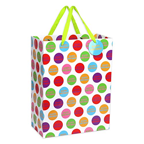12 Pcs Birthday Gift Bags, Large, Medium and Small Gift Bags Assortment for Boys, Girls, Women, Men (Assorted Sizes)