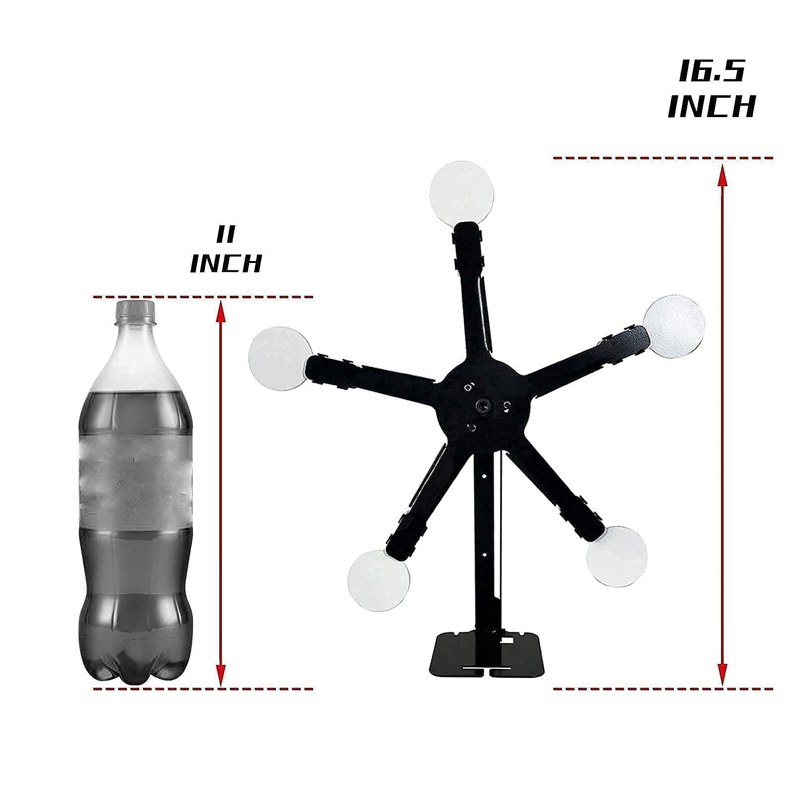 Atflbox Resetting and Rotate The Metal Shooting Target for Airsoft BB Guns,Star and Tree