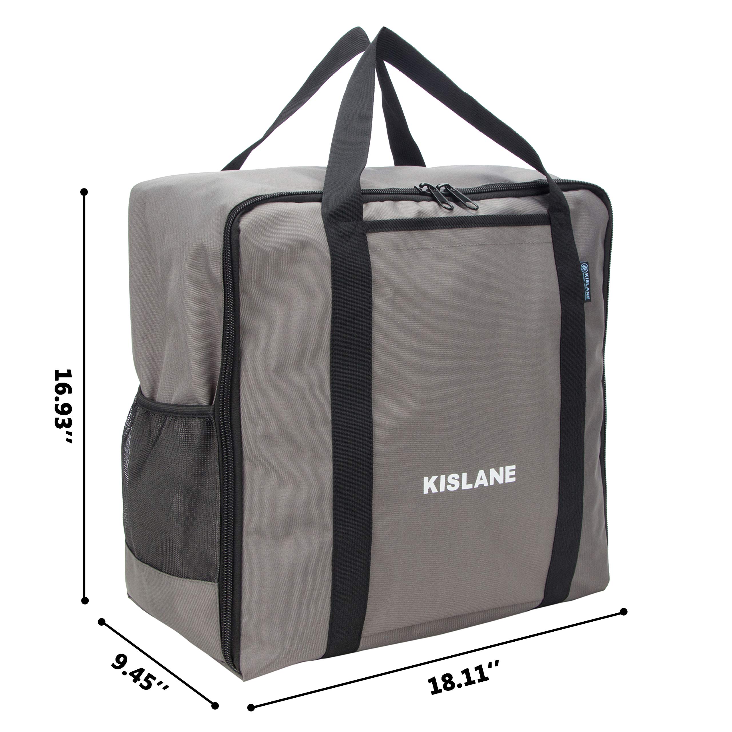 KISLANE Griddle Carrying Bag Fits for Blackstone 17’’ Tabletop Griddle, Griddle Accessories Storage for Outdoor BBQ, Gatherings, Camping (Grey)