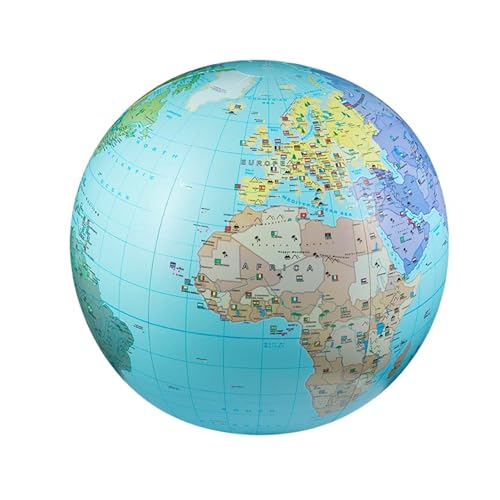 Caly Inflatable Globe The World XXL 85 cm, 060ENF, Ocean Blue