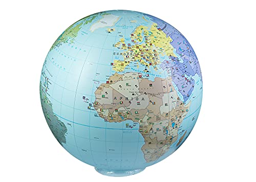 Caly Inflatable Globe The World XXL 85 cm, 060ENF, Ocean Blue