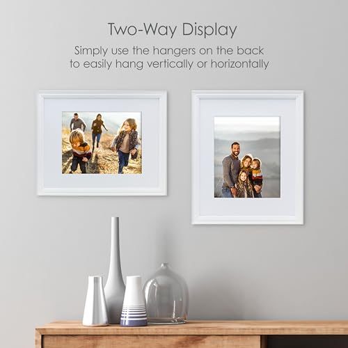 Studio Nova Picture Frame Displays 11 x 14 Photos 16 x 20 Without Mat, 16x20-Matted 11x14, White (5278448)