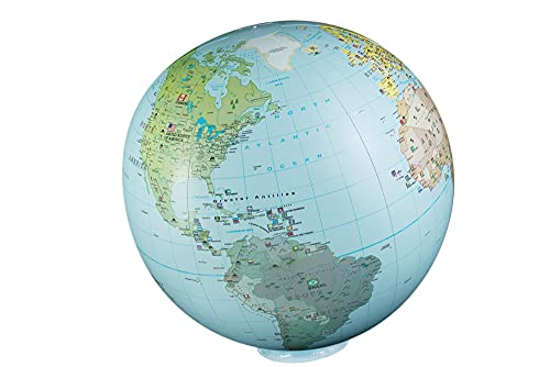 Caly Inflatable Globe The World XXL 85 cm, 060ENF, Ocean Blue