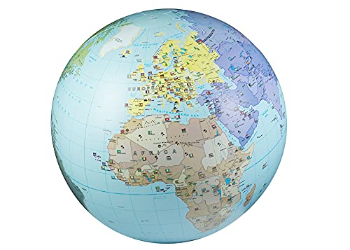 Caly Inflatable Globe The World XXL 85 cm, 060ENF, Ocean Blue