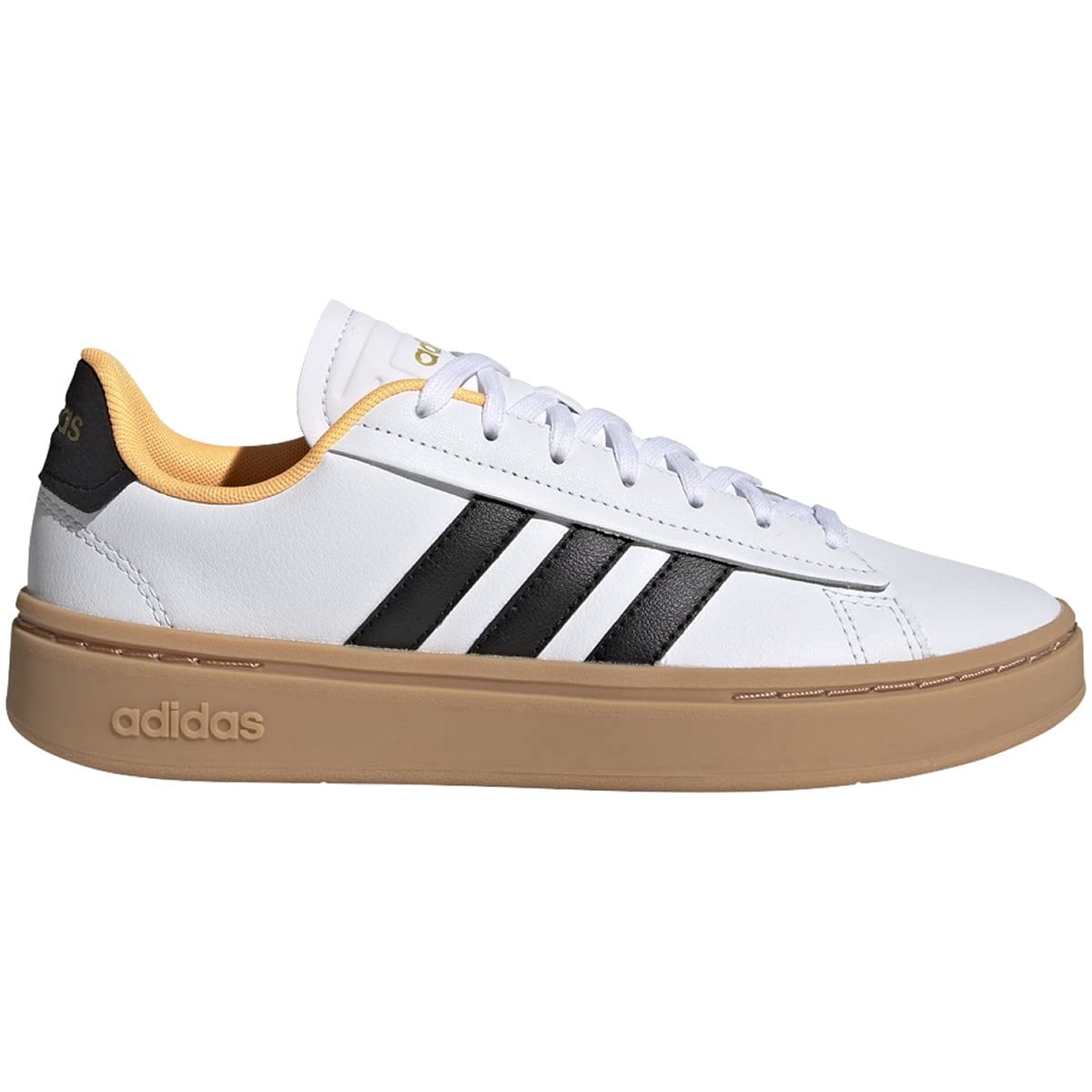 adidas Originals Grand Court Alpha White/Black/Flash Orange 7.5 B (M)