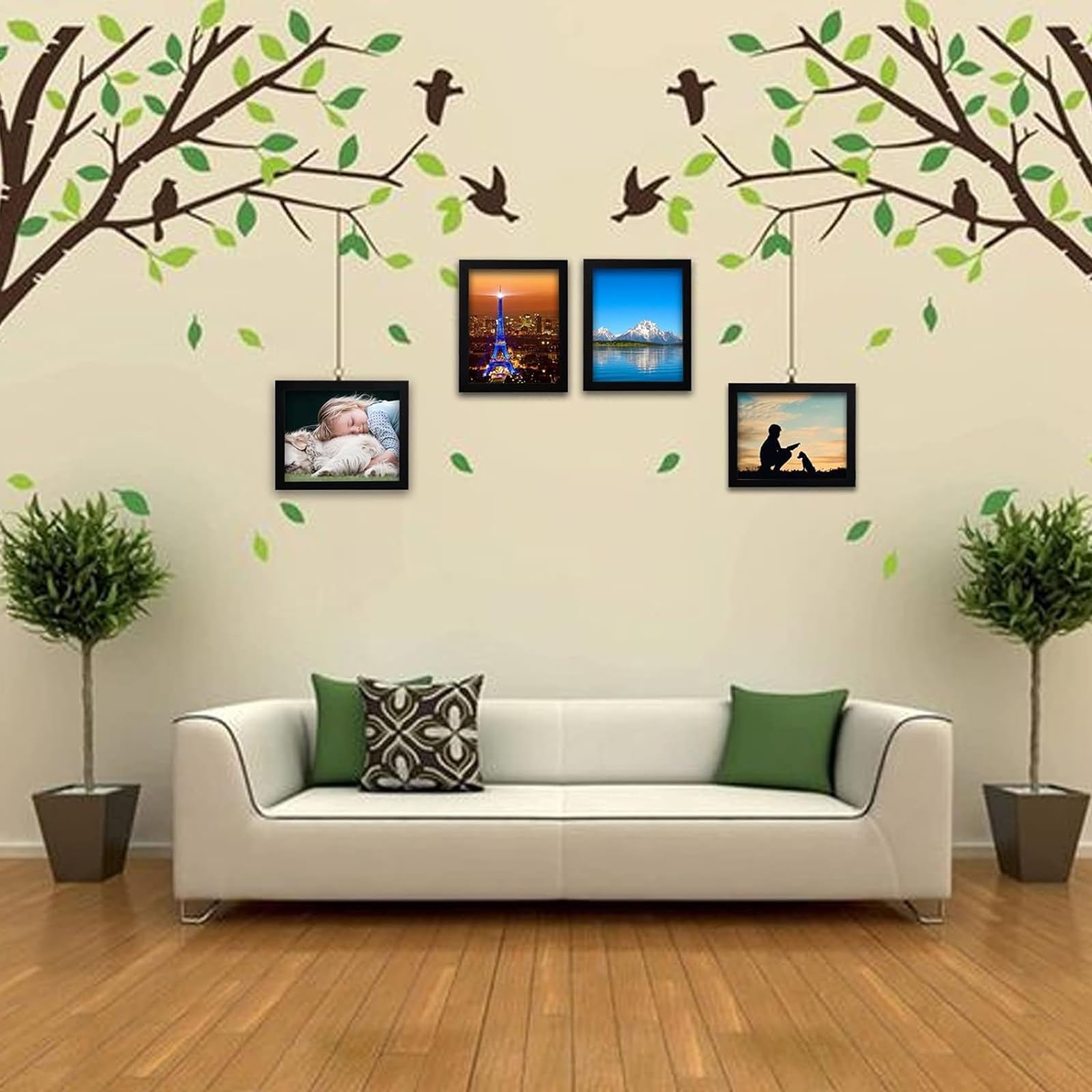 Kingsmile 8x10 Picture Frame, 2 Pack Wood Frames with Durable Shatter Resistant Cover, Display Poster 8x10 without Mat, Photo Frame for Wall Gallery Display, with 2 Wall Hooks. (Brown)