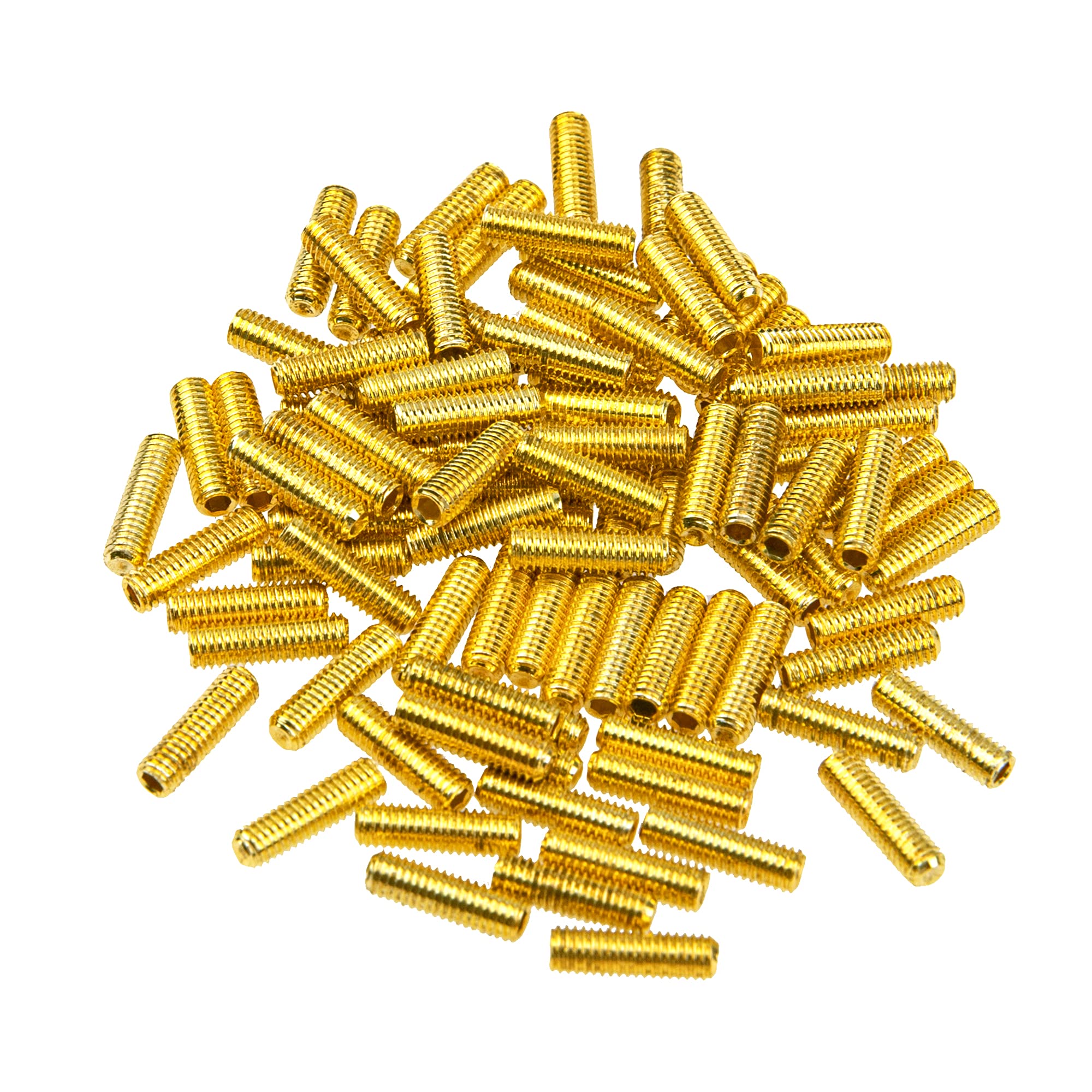 96Pcs Yootones M3 x 10mm Guitar Saddle Bridge Height Adjustment Hex Screws Compatible with Tremolo Systems Electric Bass Guitar Music Instrument Parts (Gold)