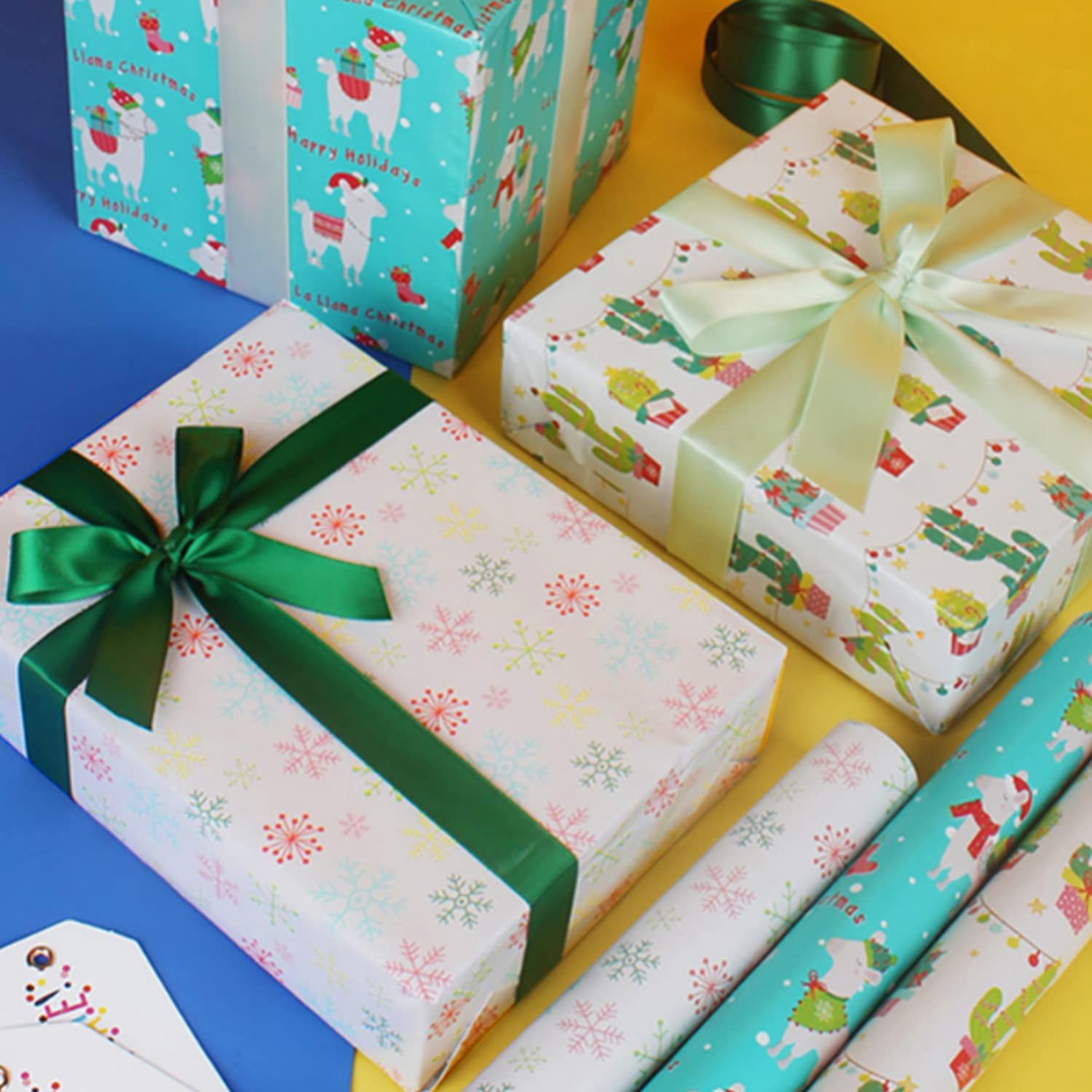 5/8 inch Double Faced Green Polyester Satin Ribbon for Gift Wrapping,Party Favor, Baby Shower,Invitation Embellishments,Floral Arrangement Craft Supplies (50 Yards)