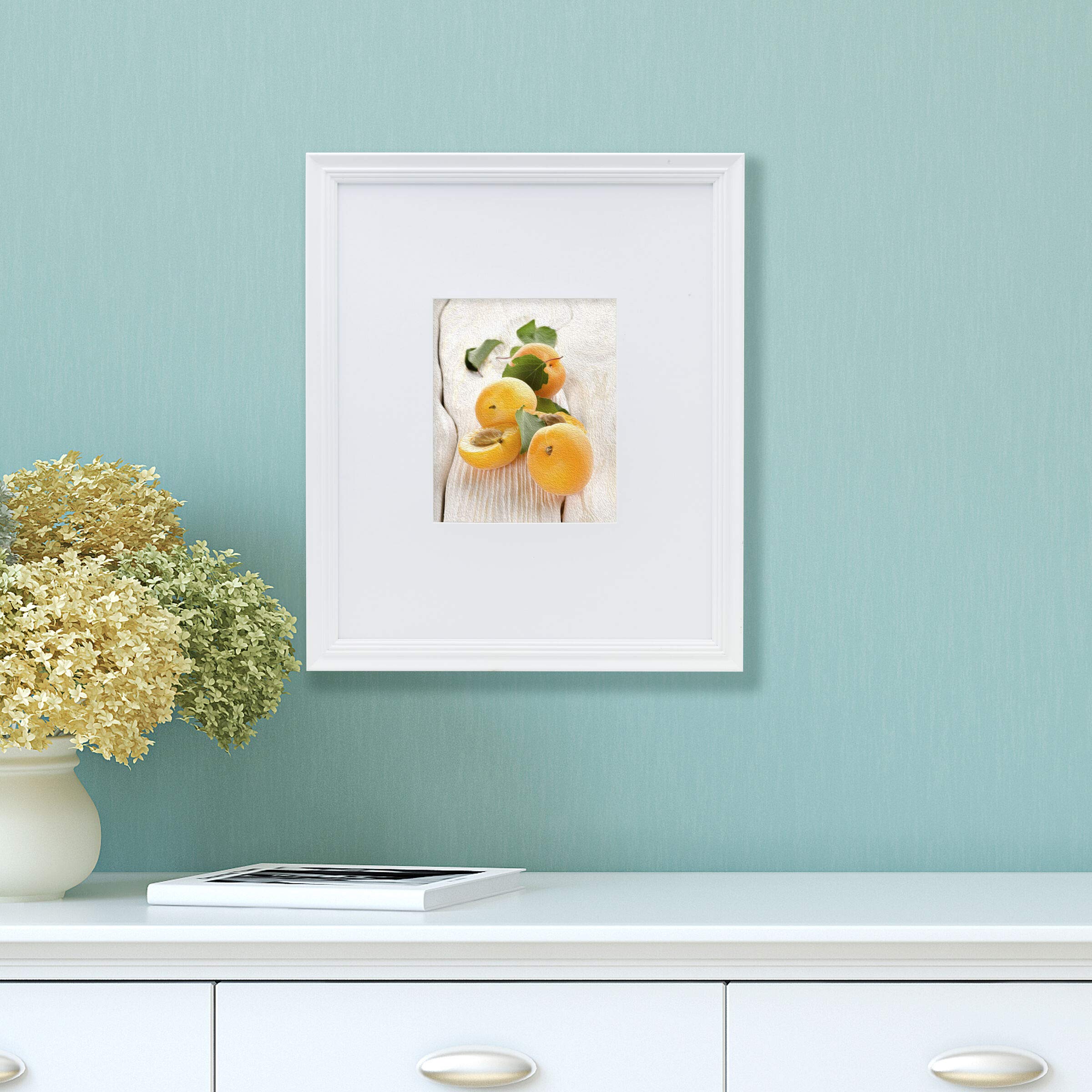 Studio Nova Picture Frame Displays 8 x 10 Photos 16 x 20 Without Mat, White