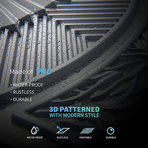 Art3d Drop Ceiling Tiles 24x24 in Grey (12-Pack, 48 Sq.ft), 3D Wainscoting Panels Glue Up 2x2