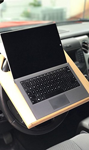 Wheeldesk Contractor Size (23 1/2" x 16 1/2") C-Desk Works Best in Larger Vehicles - Very Big Writing Surface - Mobile Office - Steering Wheel Laptop Table - Automobile Desk - Multipurpose Workstation