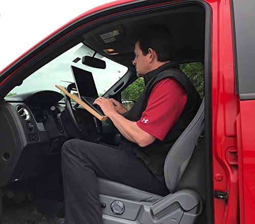 Wheeldesk Contractor Size (23 1/2" x 16 1/2") C-Desk Works Best in Larger Vehicles - Very Big Writing Surface - Mobile Office - Steering Wheel Laptop Table - Automobile Desk - Multipurpose Workstation