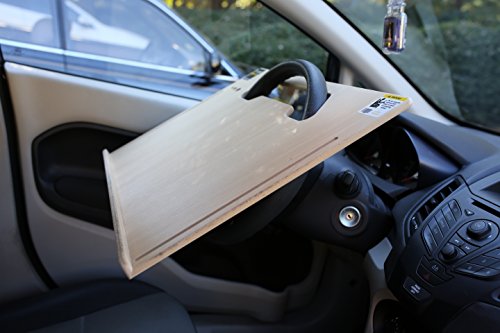 Wheeldesk Contractor Size (23 1/2" x 16 1/2") C-Desk Works Best in Larger Vehicles - Very Big Writing Surface - Mobile Office - Steering Wheel Laptop Table - Automobile Desk - Multipurpose Workstation
