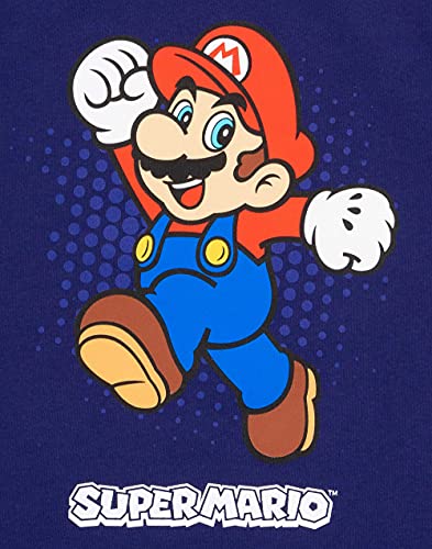 Super Mario Nintendo T Shirt Boys Kids Blue Short Sleeve Gamer Top 9-10 Years