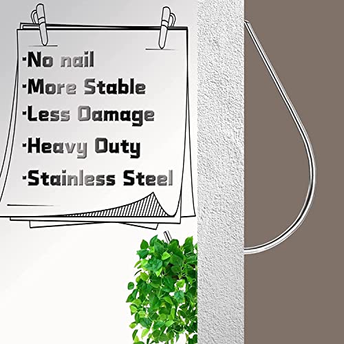 40 Pieces Picture Hangers Super Hooks, PinCute Hercules Hooks Drywall Picture Hanging Hooks Holds Up to 100lbs No Tools Need, Hang Art, Clocks, Frames or Planters