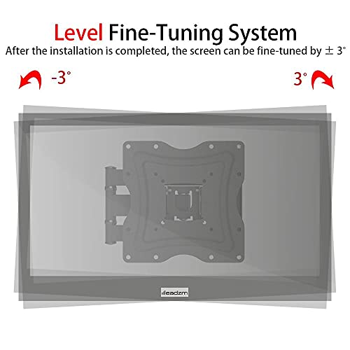 Stainless Steel Frame TV Wall for Most 26-55 Inches Flat Curved TVs,Adjustable TV Wall Stand up to 30KG Tilting Height Adjustable, Max VESA 400x400mm
