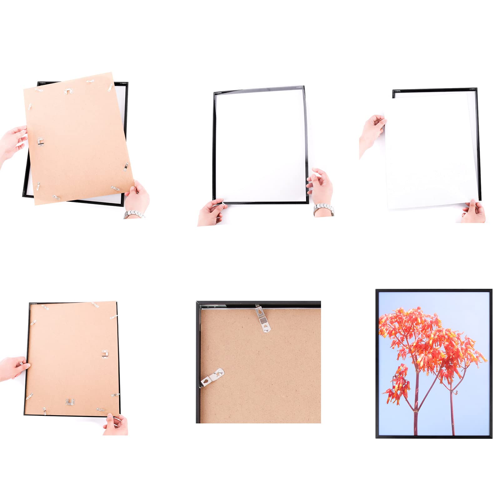 Aynoo 16x20 Poster Frame Black, Display Picturess 16x20 Metal Picture Frame,Aluminium Industries Studio Gallery Frame