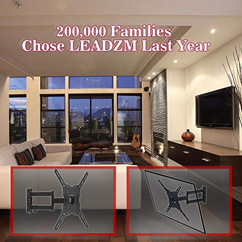 Stainless Steel Frame TV Wall for Most 26-55 Inches Flat Curved TVs,Adjustable TV Wall Stand up to 30KG Tilting Height Adjustable, Max VESA 400x400mm