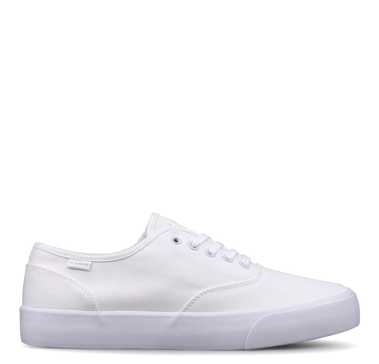 Lugz | Lear Classic Casual Sneakers for Men | Lace Up Mens Canvas Shoes | Everyday Men Footwear, White, 9.5 M US