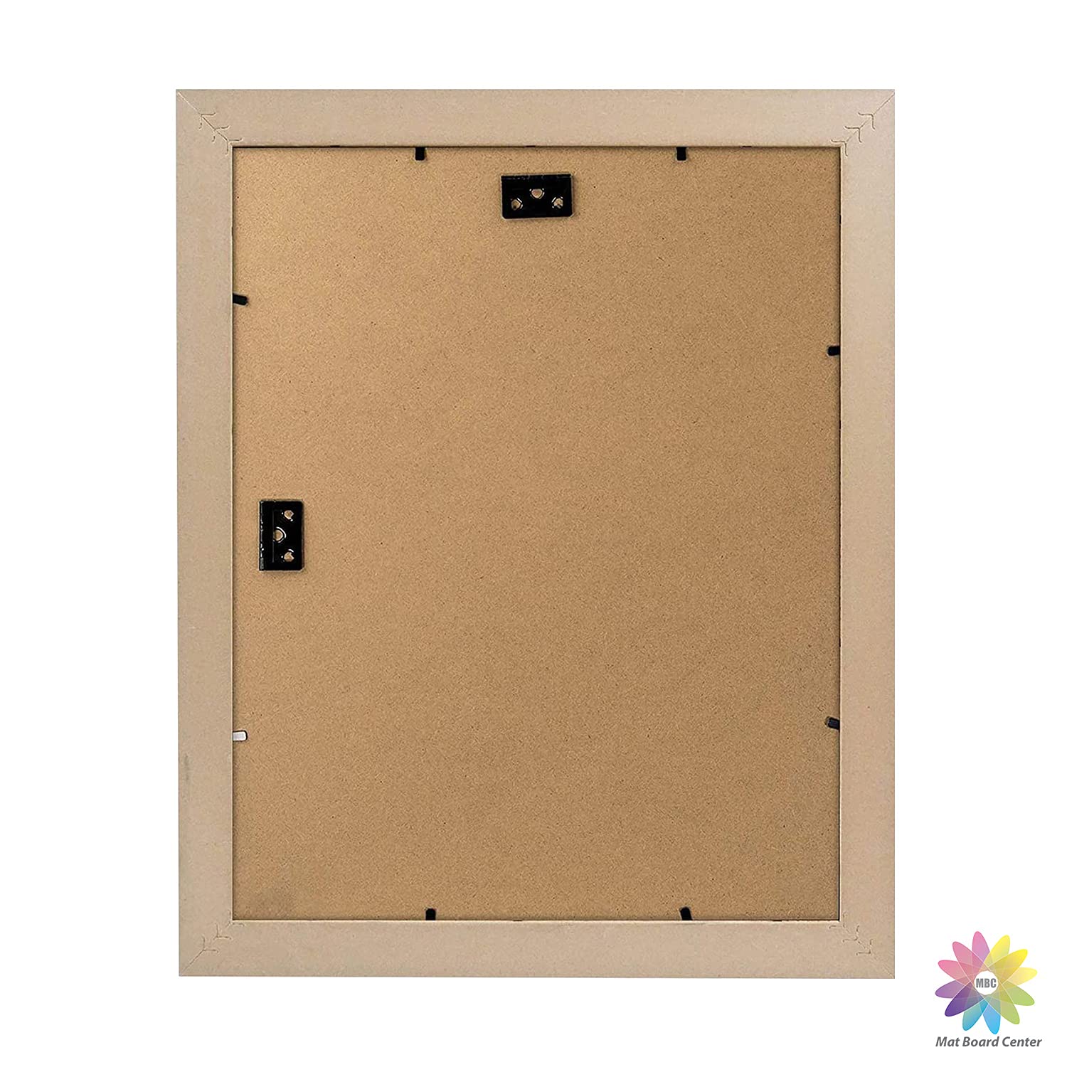 MBC MAT BOARD CENTER, 11x14 Ornate Picture Frame, Silver Beige Color, Matted to 8x10 - White Mat - Tempered Glass